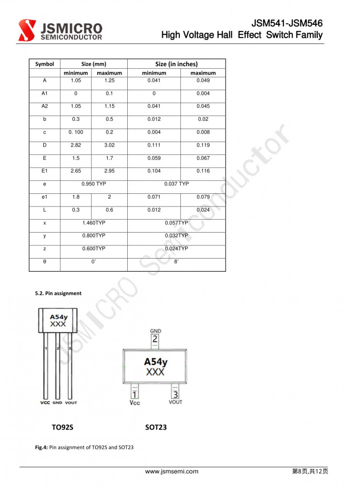 JSM541 datasheet page 8
