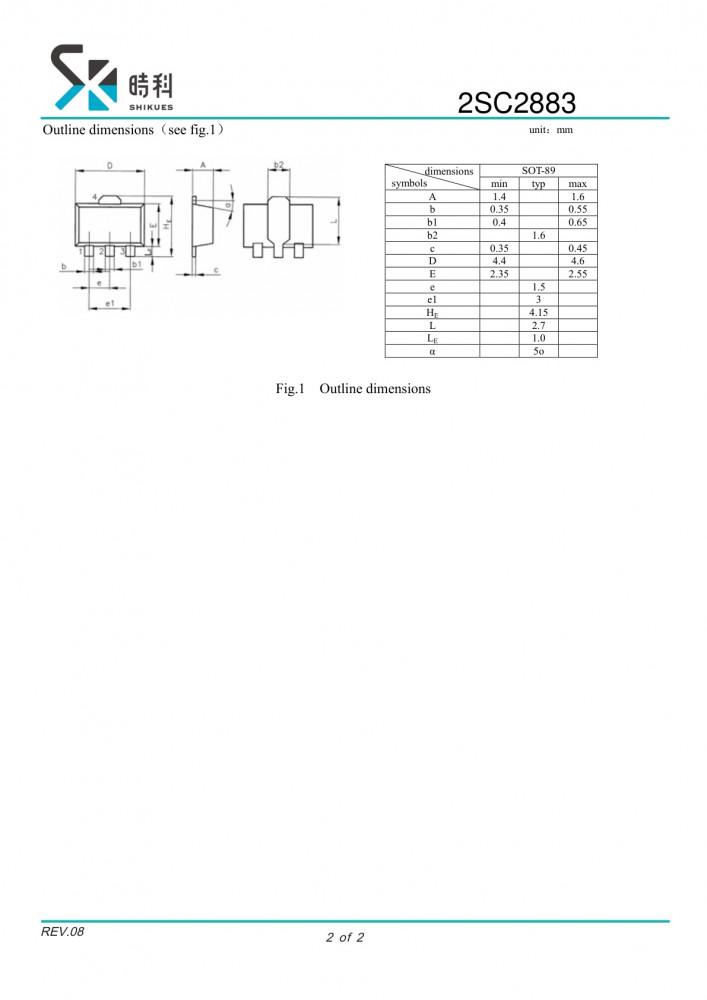 2SC2883Y datasheet page 2
