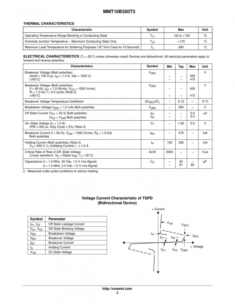 MMT10B350T3 datasheet page 2