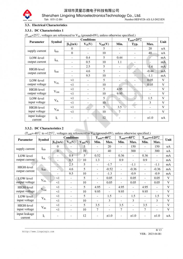 HEF4528BT(LX) datasheet page 8
