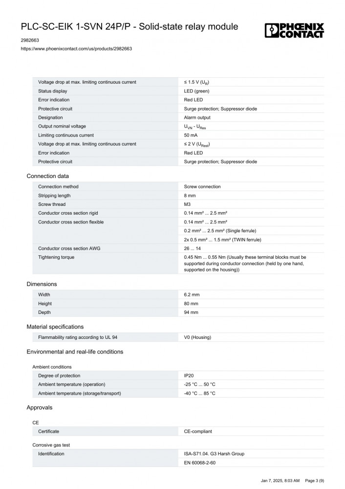 Phoenix Contact 2982663 technical document page 3