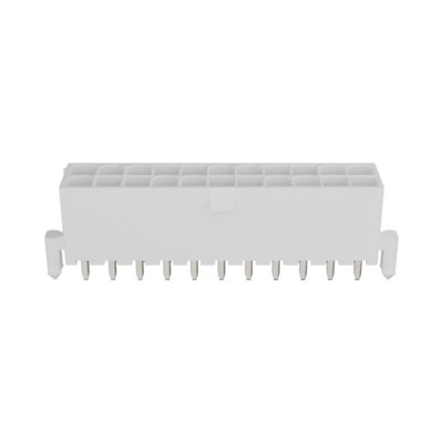 Mini-Fit Jr. Vertical Header, 4.20mm Pitch, Dual Row, 22 Circuits, with Snap-in Plastic Peg PCB Lock, PA Polyamide Nylon 6/6 94V-0, Matte Tin, Natural for sale