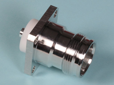 Precision Test Connector, 1.85mm PCB Jack Receptacle, 2-Hole Flange Mount, Solderless Compression Contact, Stripline, with Screws, 0.56-2.54mm PCB Thickness, 50 Ohms