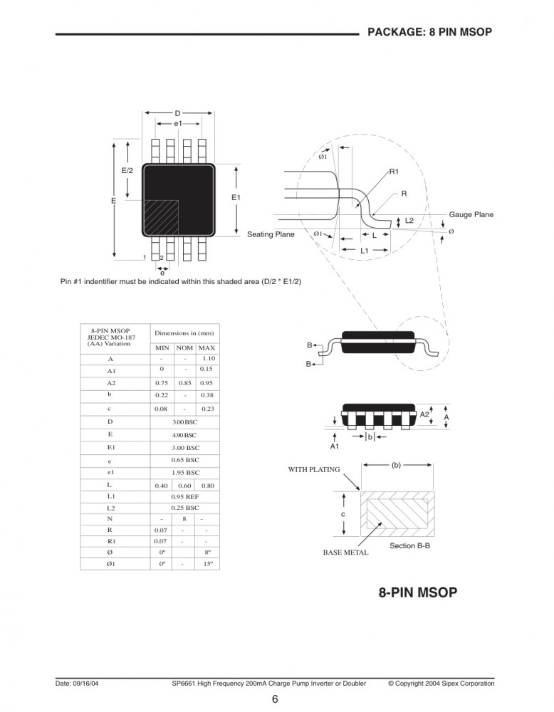 SP6661 datasheet page 6