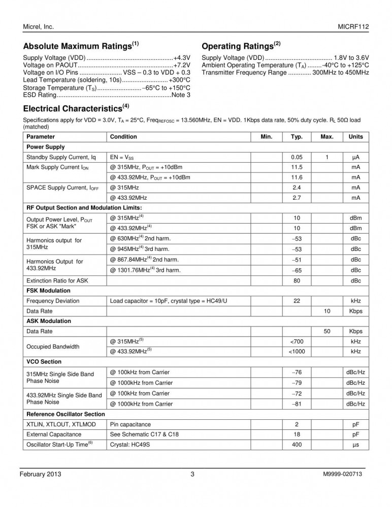 MICRF112 technical document page 3