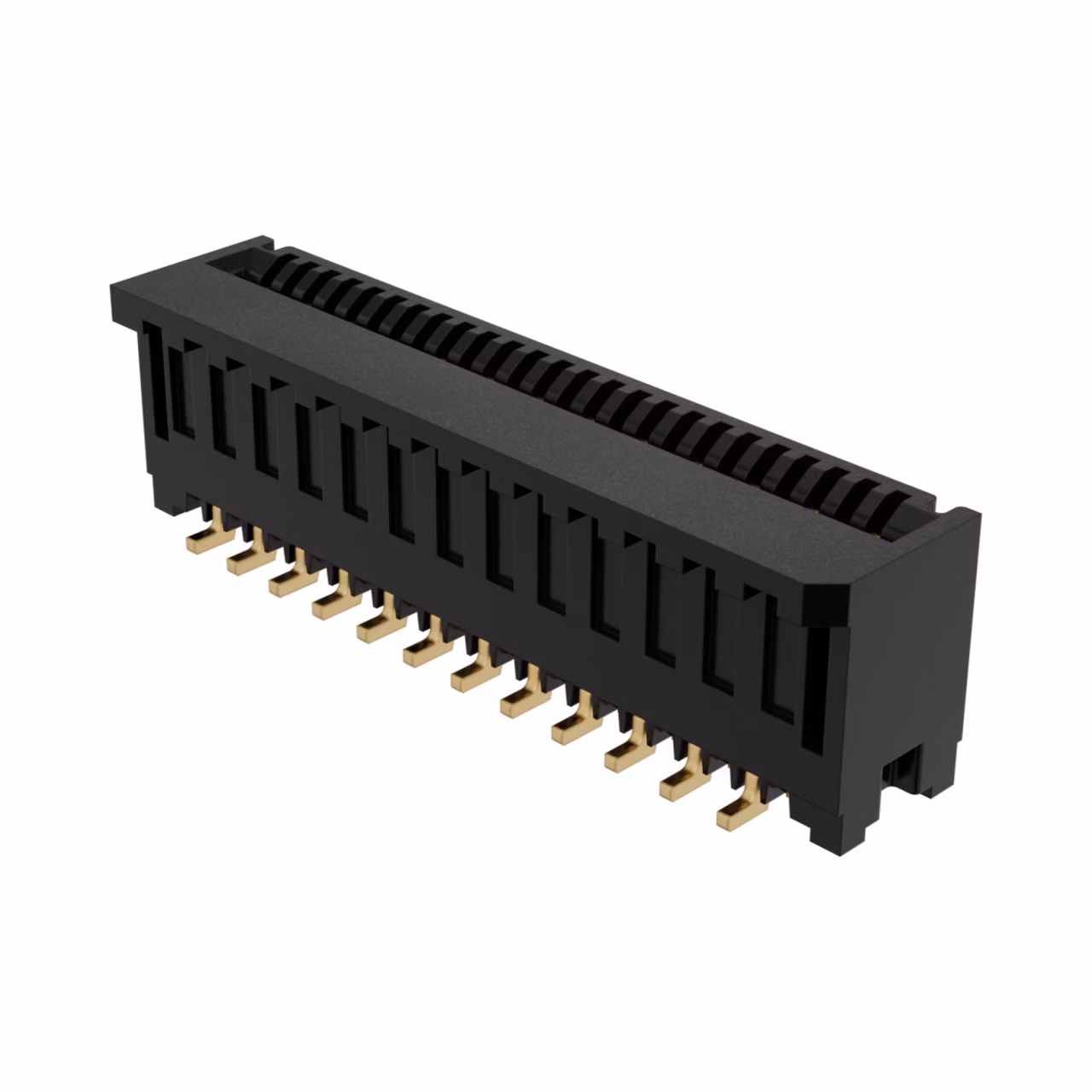 Easy-On FFC/FPC Connector, 0.50mm Pitch, Surface Mount, Vertical, Non-ZIF, Standard Footprint, Gold Plating, Black, 25 Circuits for sale