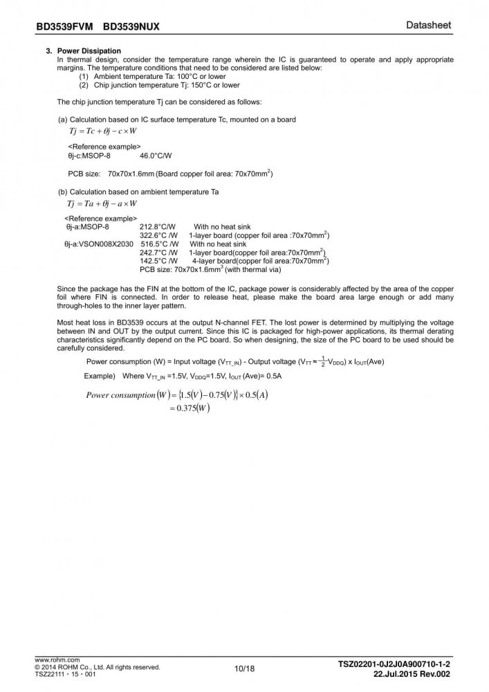 BD3539 datasheet page 10