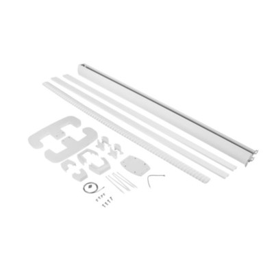 2 compartments movable snap-on column. Aluminium body and PVC cover. 2m. White finish for sale