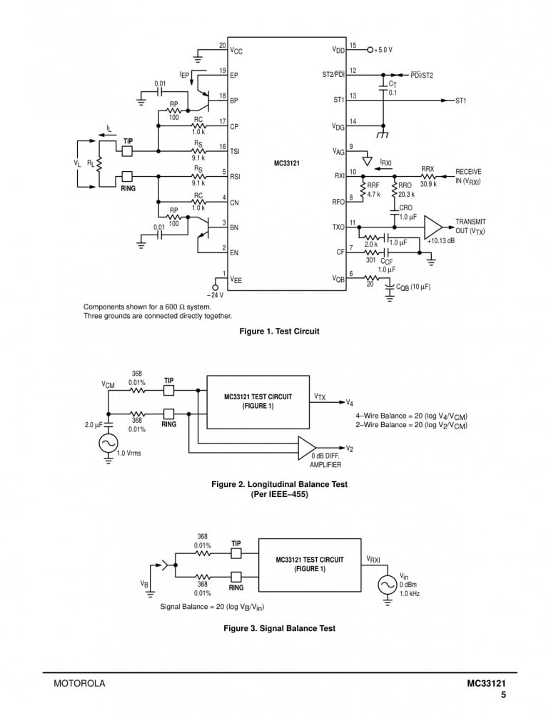 MC33121P datasheet page 5