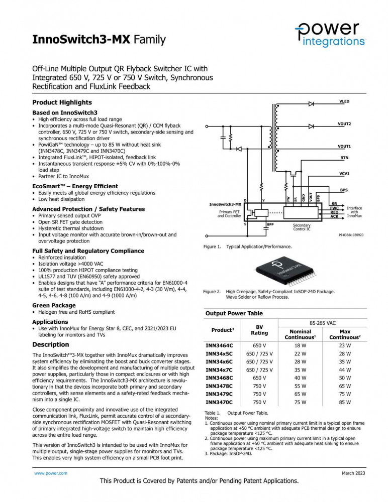 INN3475C-TL technical document page 1