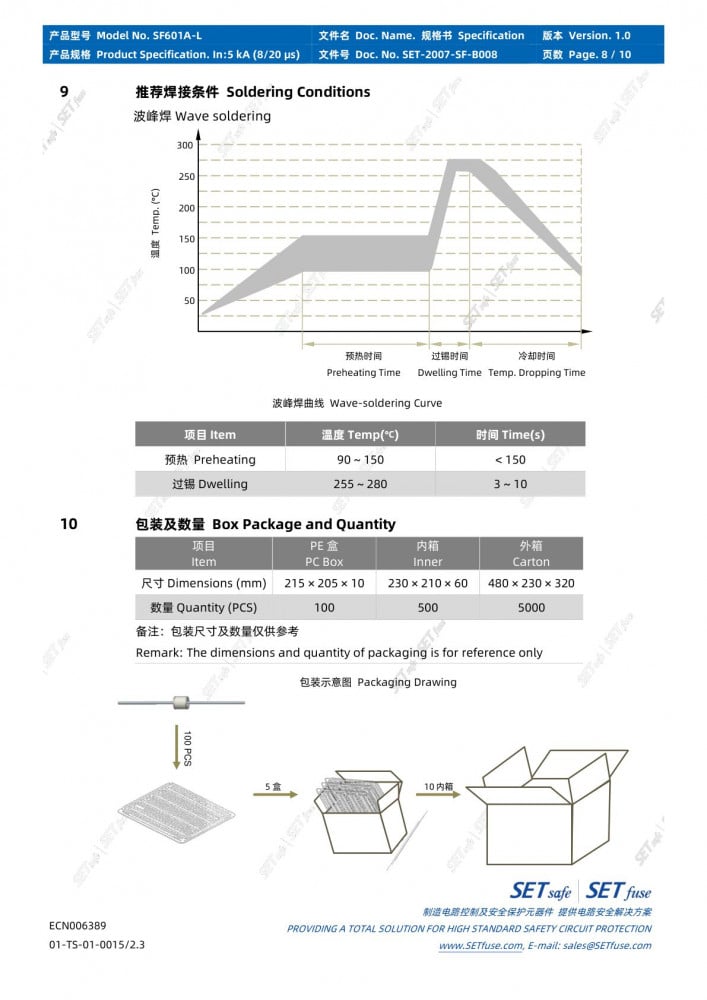 SF601A-L specification page 8