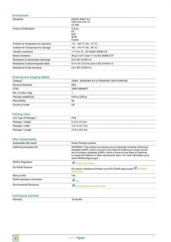 XXA30B2VM12 technical document page 2