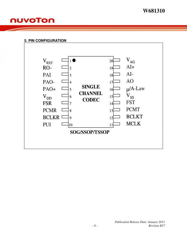 W681310 datasheet page 6