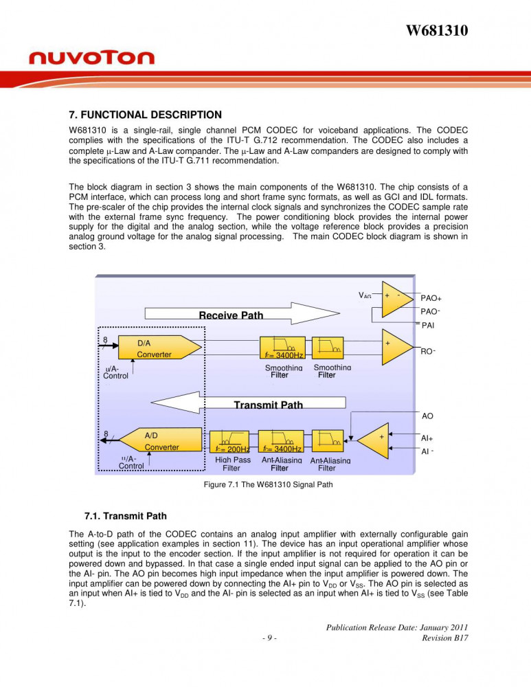 W681310 datasheet page 9