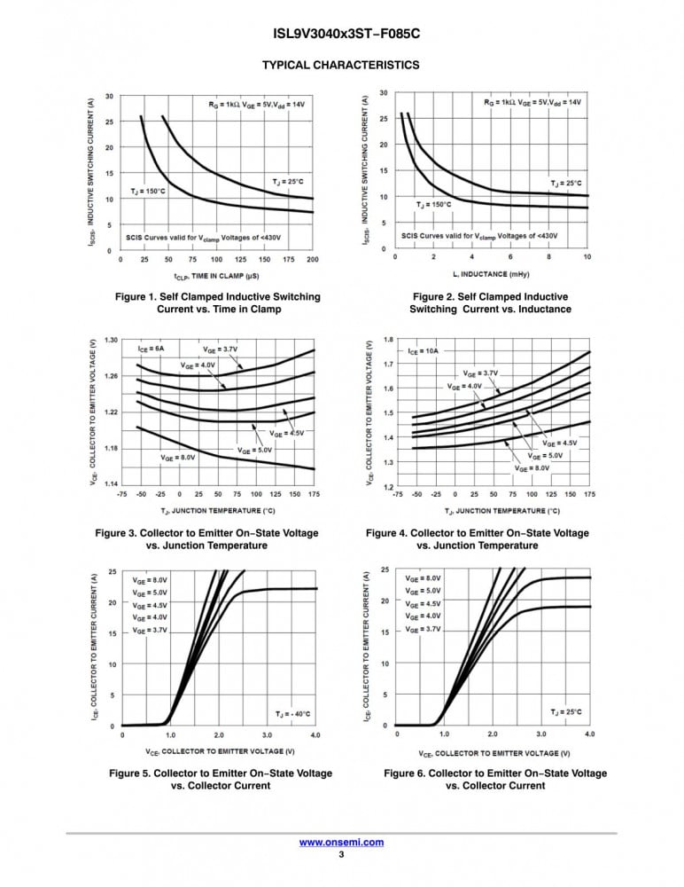 ISL9V3040S3ST-F085C datasheet page 3
