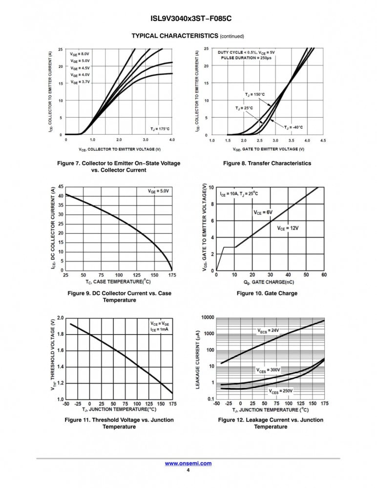 ISL9V3040S3ST-F085C datasheet page 4
