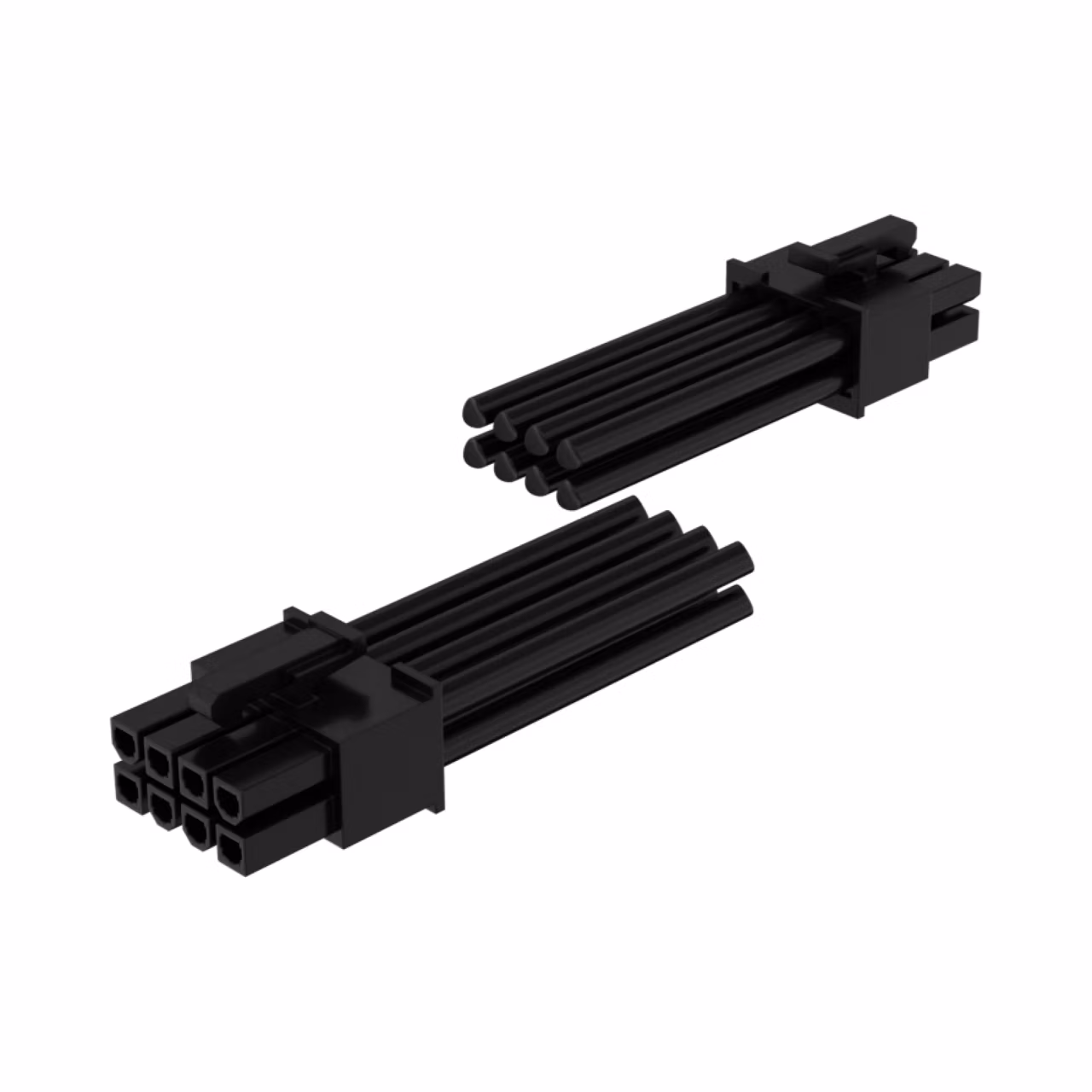 Mini-Fit Versa-to-Mini-Fit Versa Off-the-Shelf (OTS) Cable Assembly, 4.20mm Pitch, Dual Row, 150.00mm Length, 8 Circuits, Black for sale