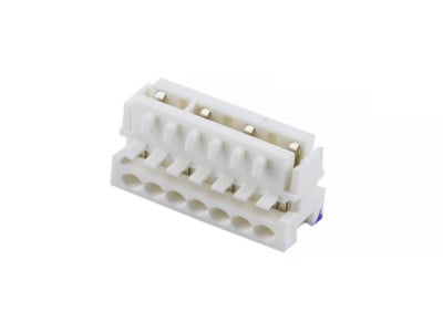 Appli-Mate RAST 2.5 IDT Housing, 2.50mm Pitch, with Side Latches, Female, 7 Circuits, Position Keys A & H Removed, Polarizing Rib Between 1/2 and 5/6