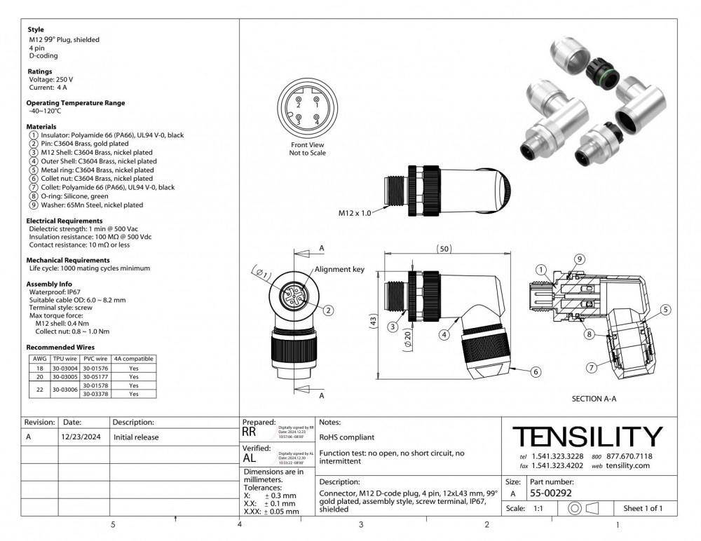 55-00292 product drawing