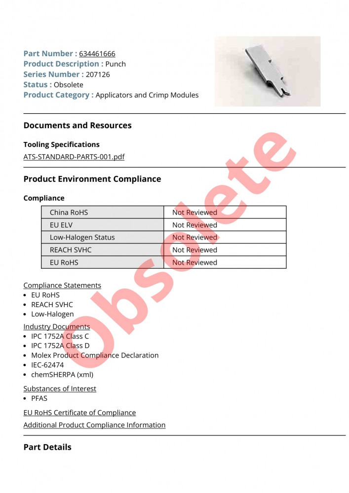Technical document image 1 for MOLEX 634461666