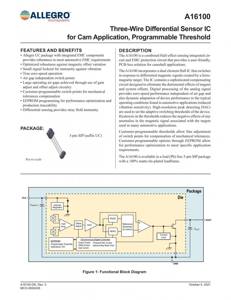 A16100PUCCTN datasheet page 1