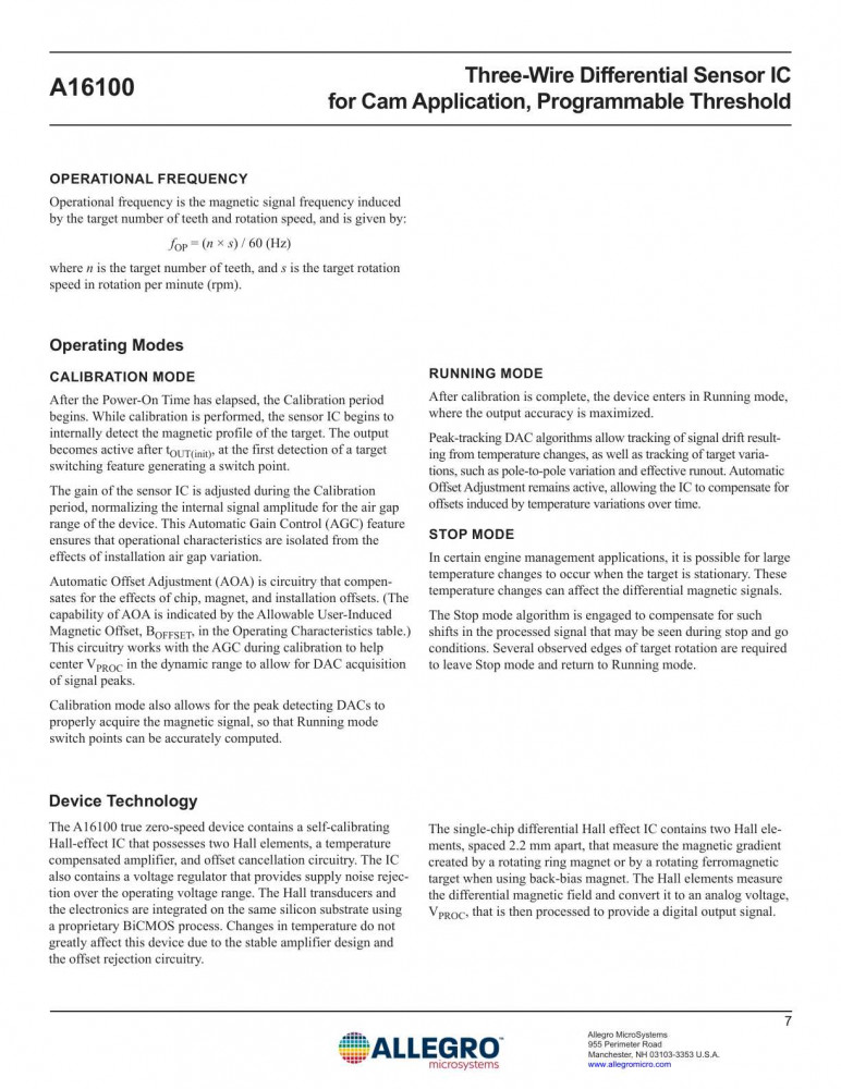 A16100PUCCTN datasheet page 7