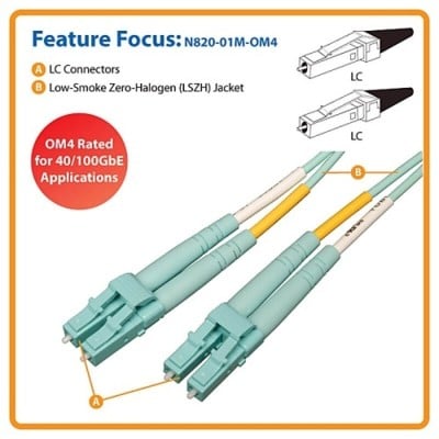 EATON N820X-01M-OM4 Fiber Optic Cable
