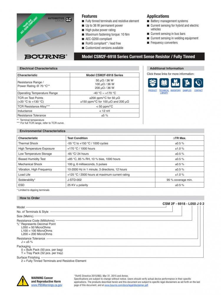 CSM2F-6918 datasheet page 1