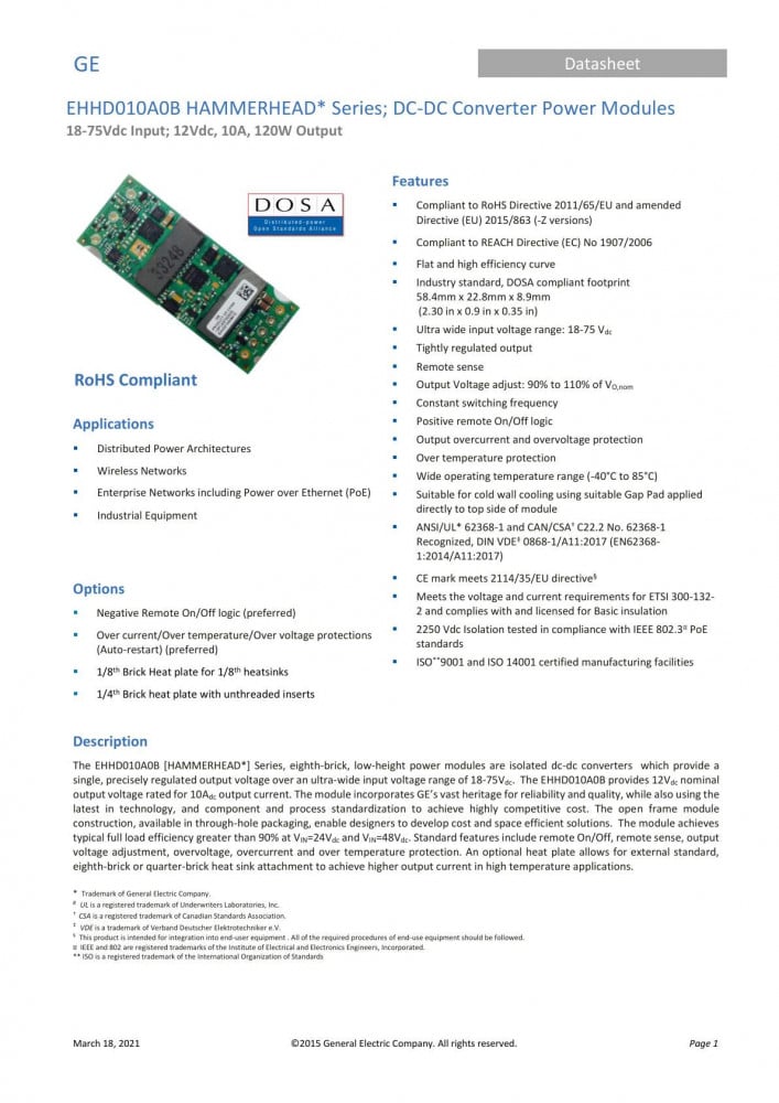 EHHD010A0B datasheet page 1