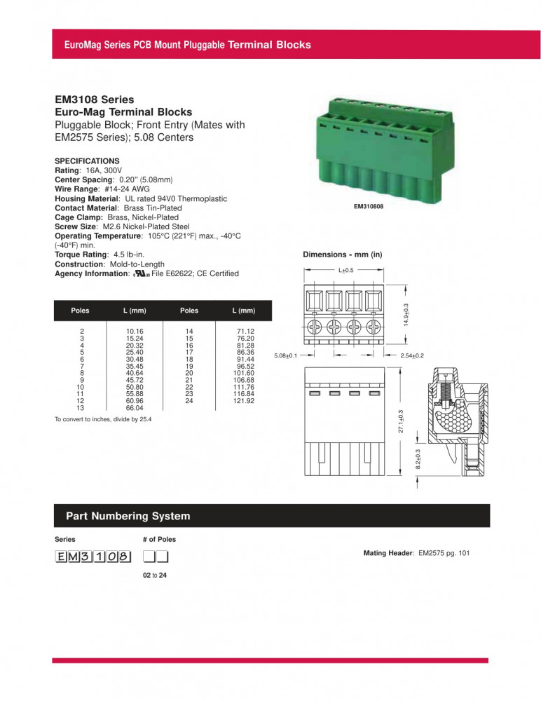 EATON EM3108 series technical document preview