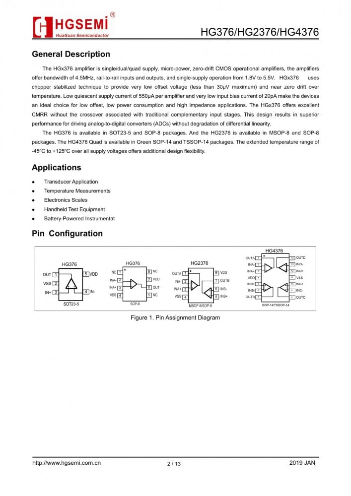 HG2376M/TR datasheet page 2