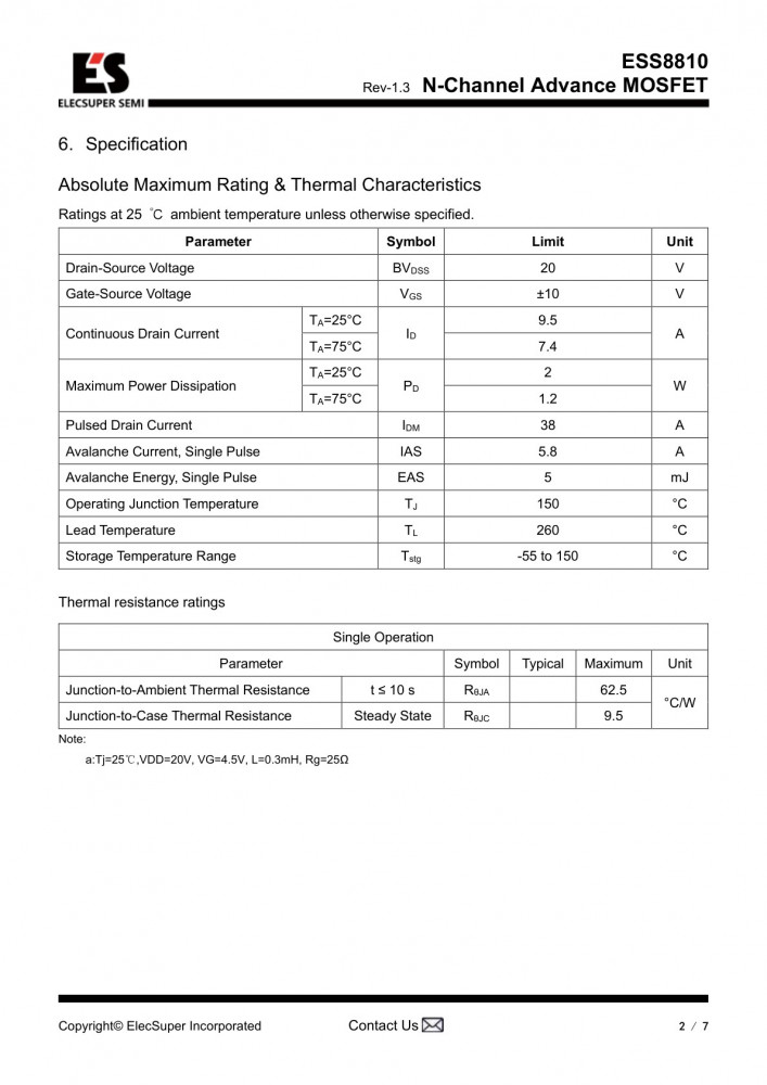 ESS8810 datasheet page 2