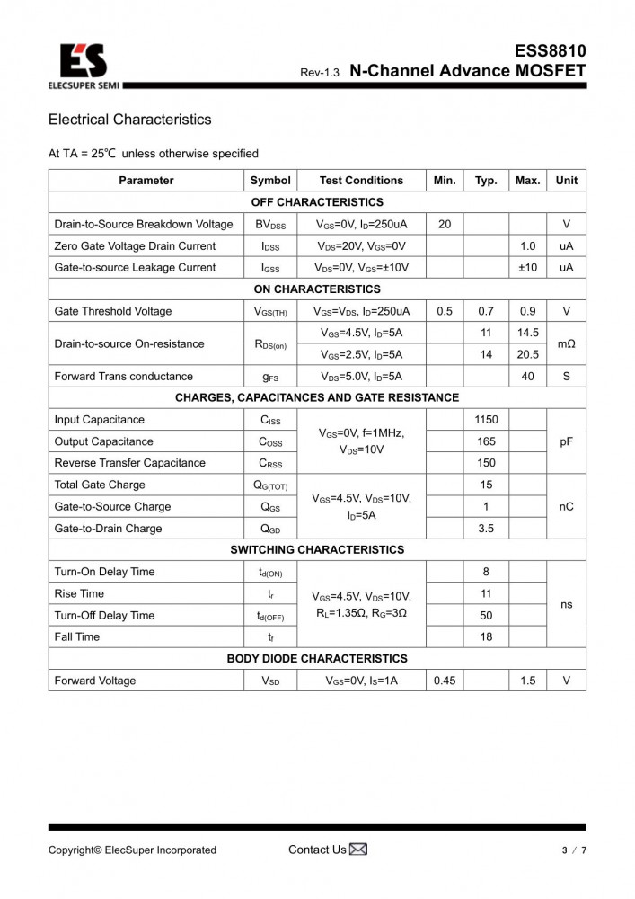 ESS8810 datasheet page 3