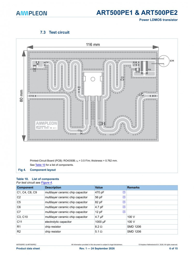 ART500PE1 technical document page 6
