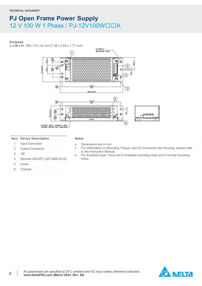 DELTA PJ datasheet page 6
