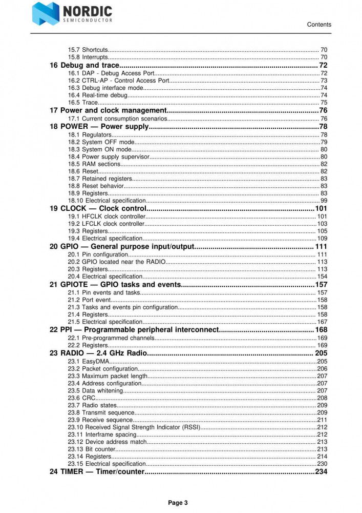 NRF52832 product specification page 3