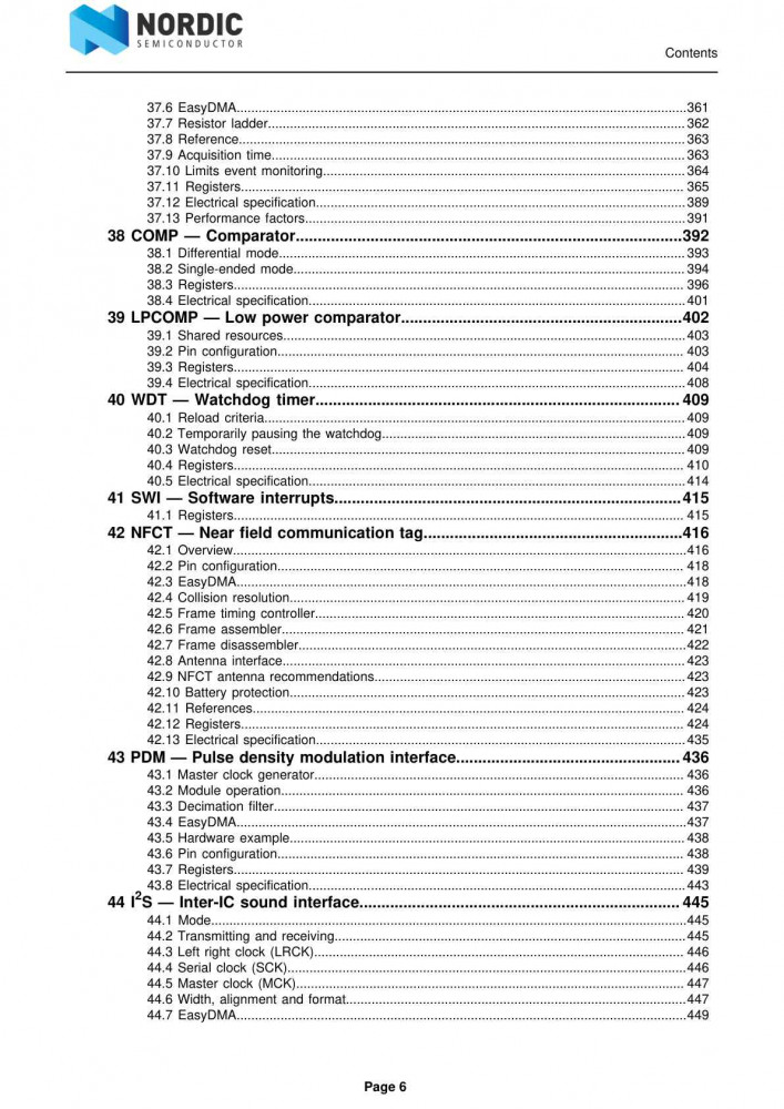 NRF52832 product specification page 6