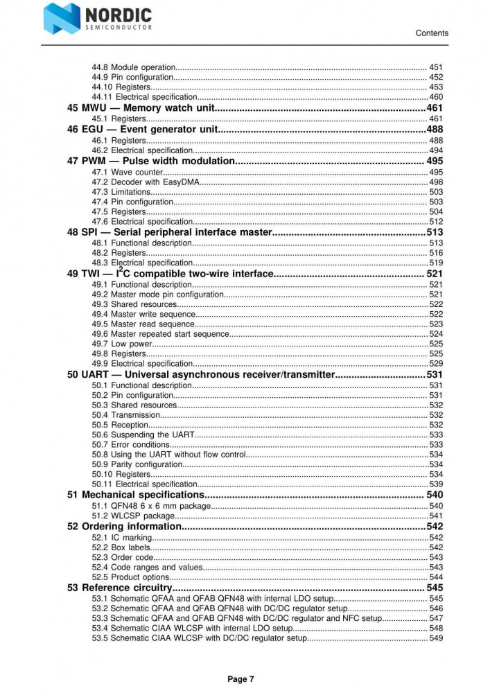 NRF52832 product specification page 7