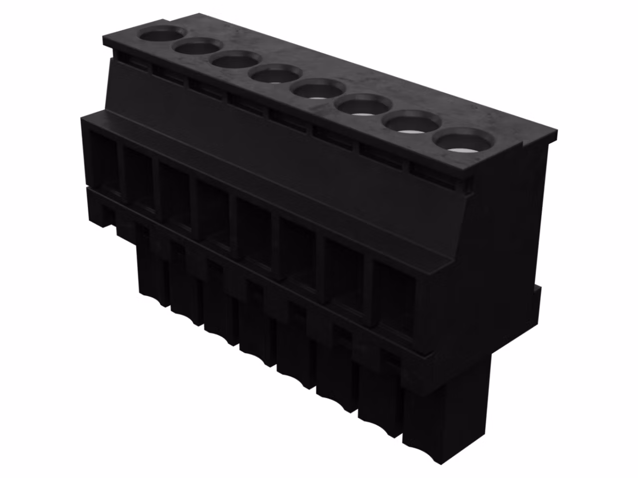 3.50mm Pitch Eurostyle Vertical Plug, with Reverse Imprinting, Rear Wire Entry, Black, 8 Circuits for sale