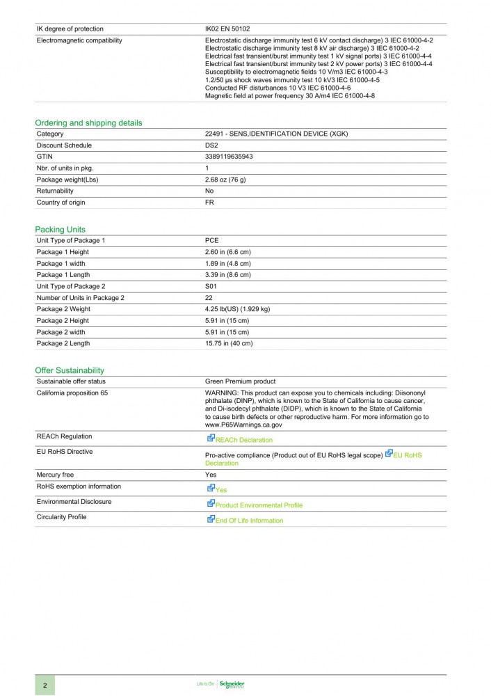 XGCS491B201 technical document page 2