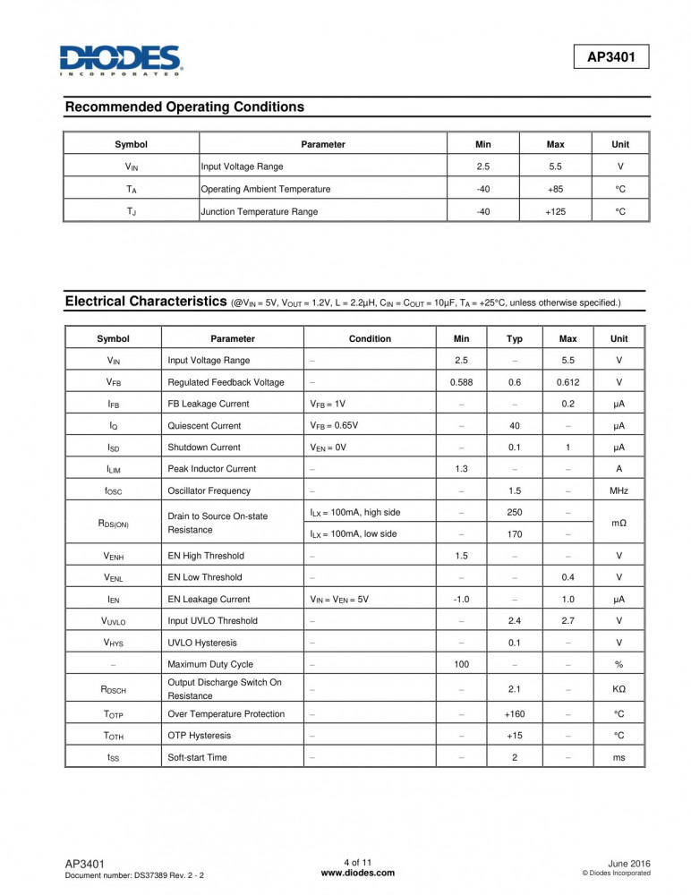 AP3401DNTR-G1 datasheet page 4