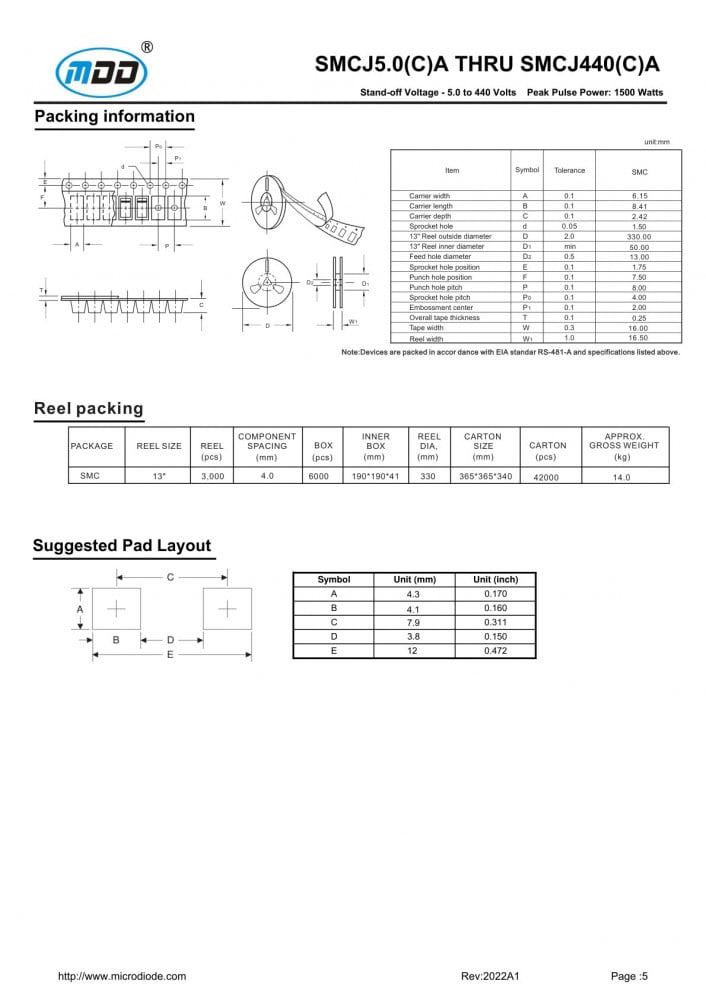 SMCJ5.0CA datasheet page 5