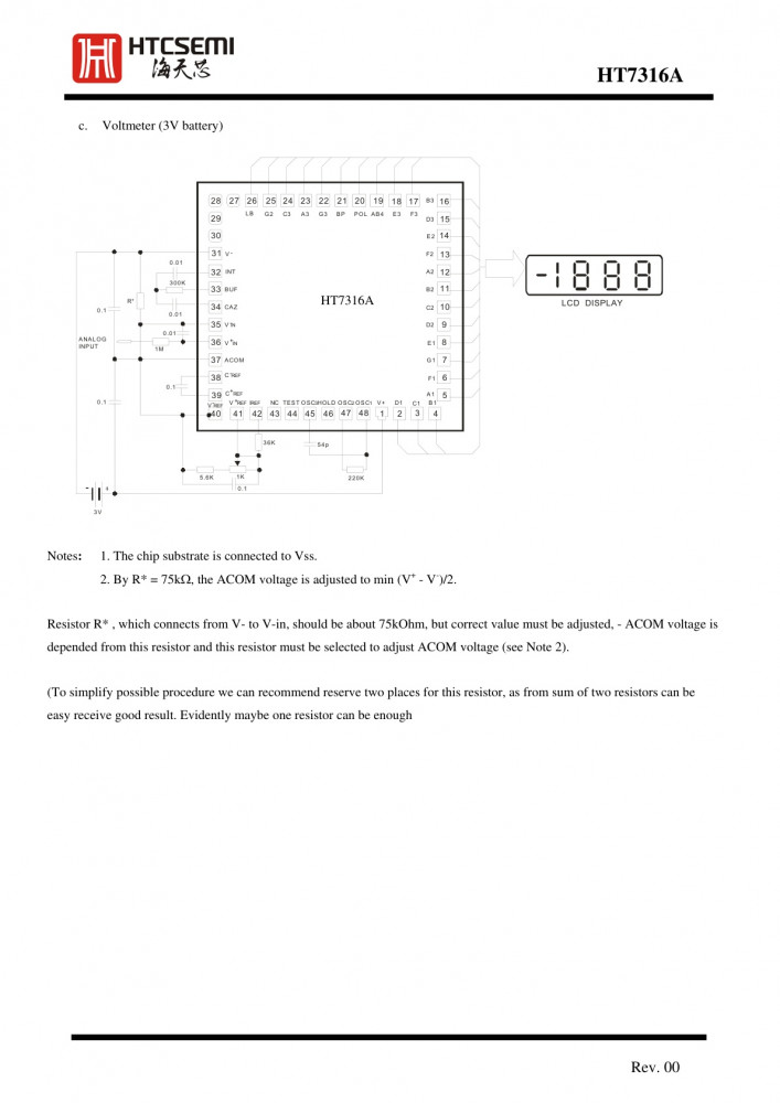 HT7316ARQZ datasheet page 10