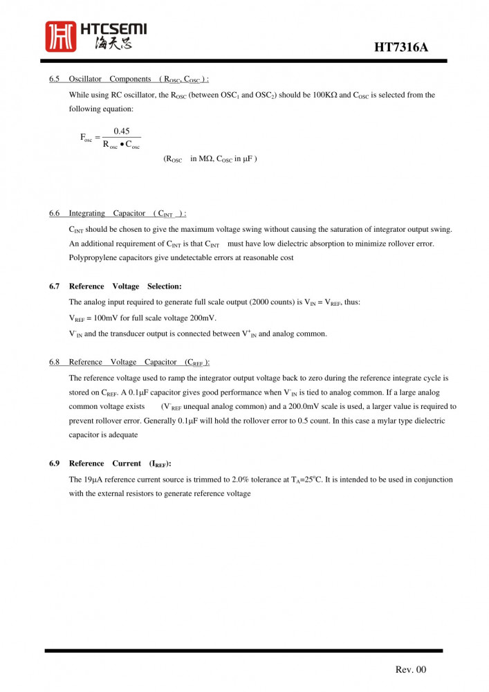 HT7316ARQZ datasheet page 7