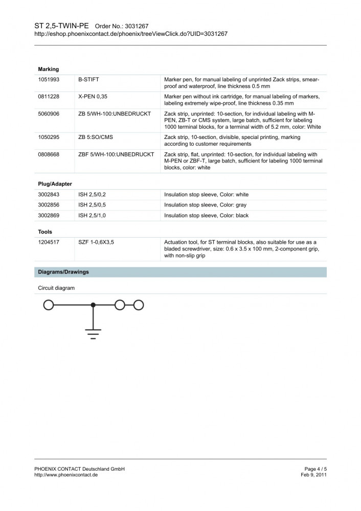 ST 2,5-TWIN-PE 3031267 technical document page 4