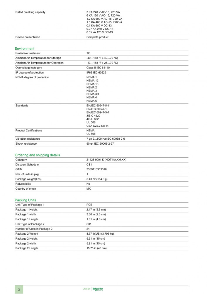9001KR24RH13 technical document page 2