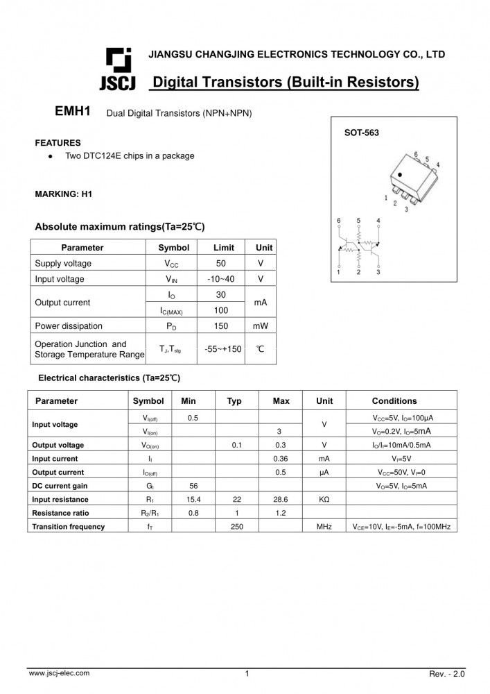 JSCJ EMH1 datasheet page 1