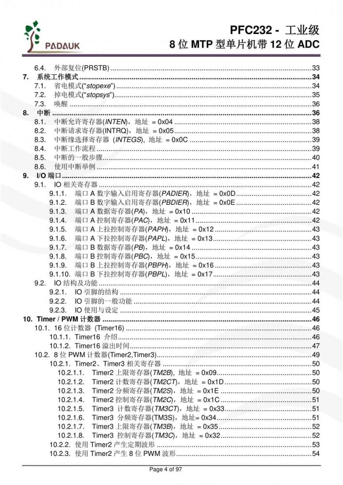 PFC232 datasheet page 4