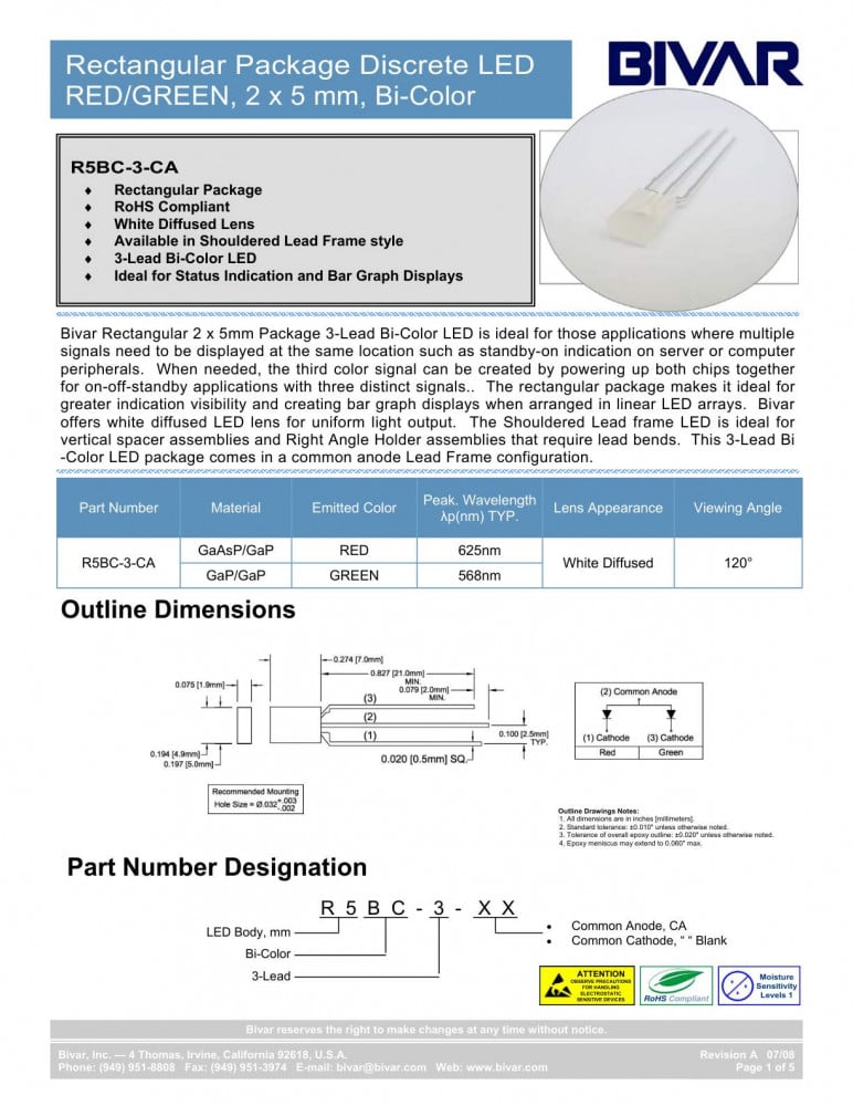 R5BC-3-CA datasheet page 1
