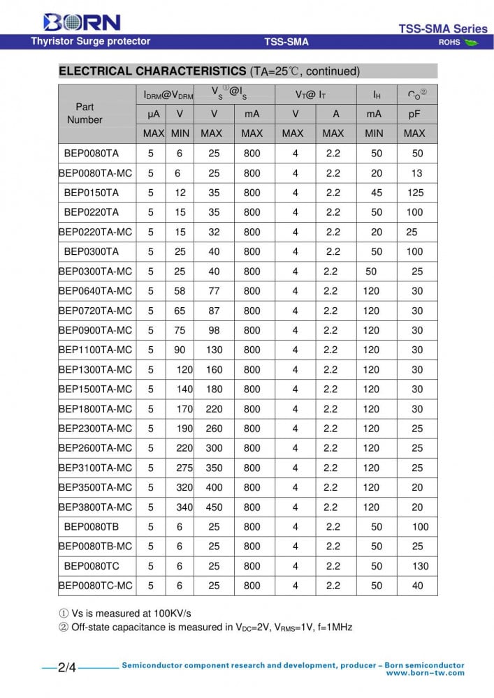 BEP0080TB-MC datasheet page 2